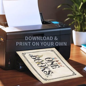 Downloadable 10x8 Sign / One for the Books / UNEDITABLE / Storybook ...