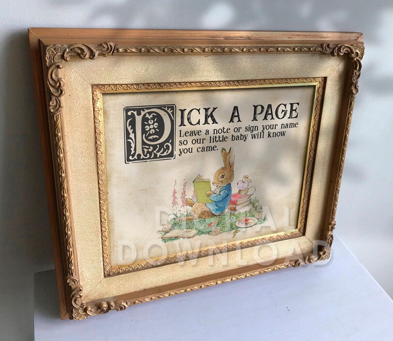 Downloadable 8x10 Sign — UNEDITABLE — Pick A Page Decoration - Etsy