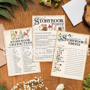BUNDLE - Downloadable Storybook Game With Answer Key / Uneditable - Etsy