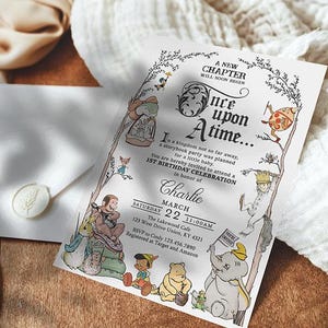 Made-to-order 5x7 Digital Invitation / Storybook Theme Invitation ...
