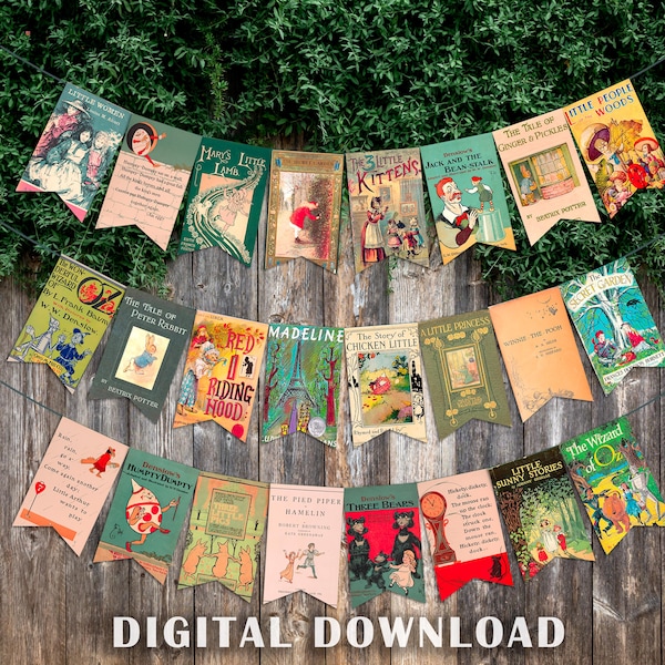 Book Bunting - Etsy