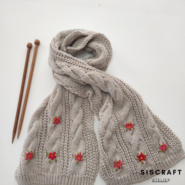 Hand Knitted Scarf - Etsy