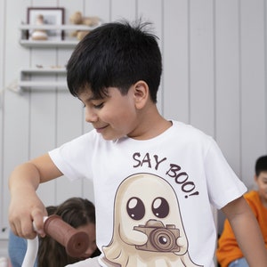 Say Boo PNG, Photographer Halloween Png, Ghost With Camera PNG ...