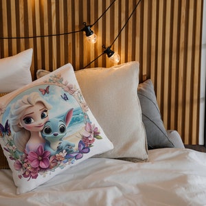 Elsa and Stitch Splash and Watercolor Digital Design PNG File for ...