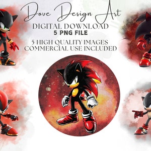 Sonic Shadow Splash and Watercolor PNG , Shadow the Hedgehog PNG ...