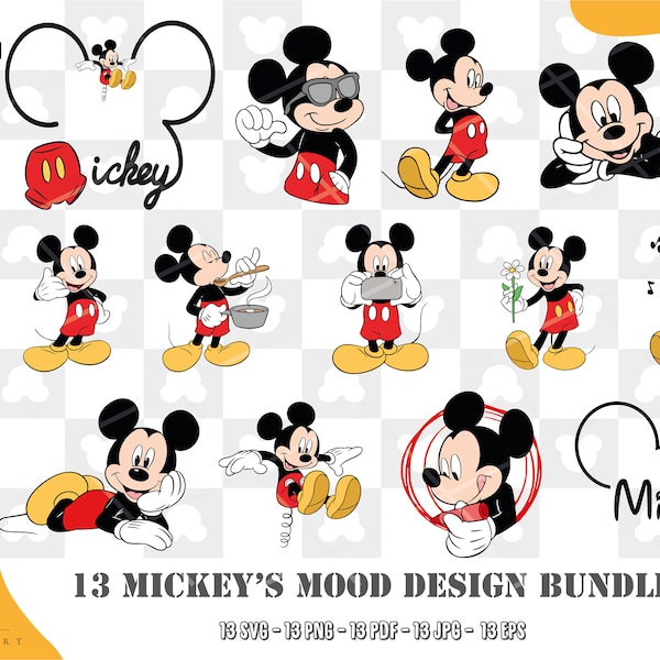 Mickey Mouse Svg - Etsy