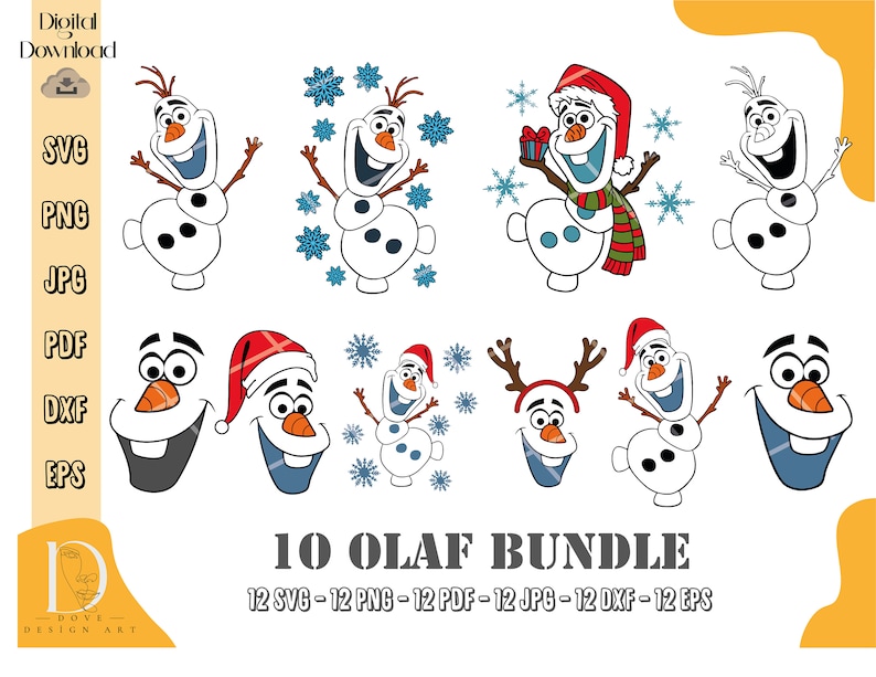 Olaf Svg Layered Item, Olaf Svg Bundle, Olaf Face Svg Clipart,cricut ...