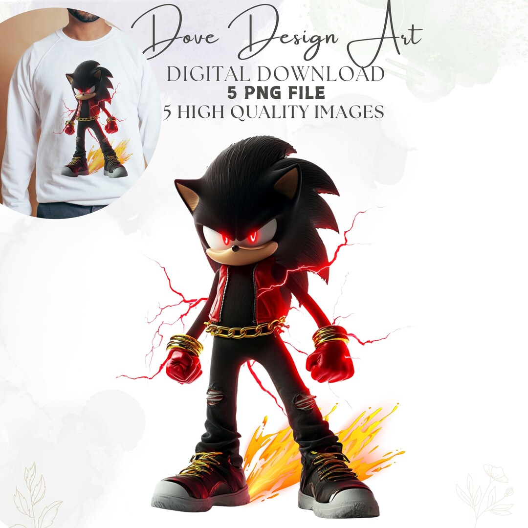 Sonic Shadow Splash and Watercolor 5 PNG, Shadow the Hedgehog PNG ...