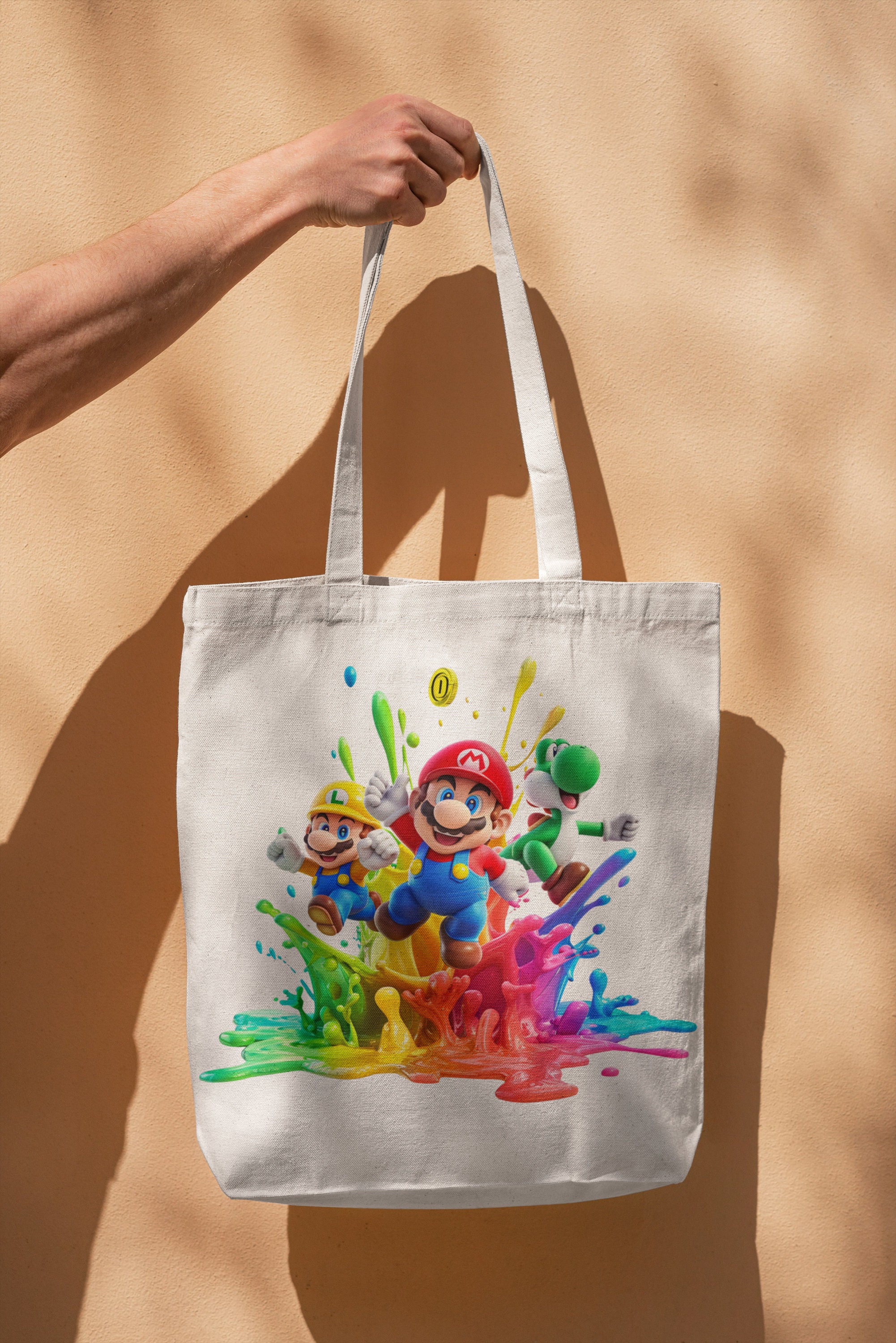 Super Mario Splash and Watercolor Digital Design PNG File for ...