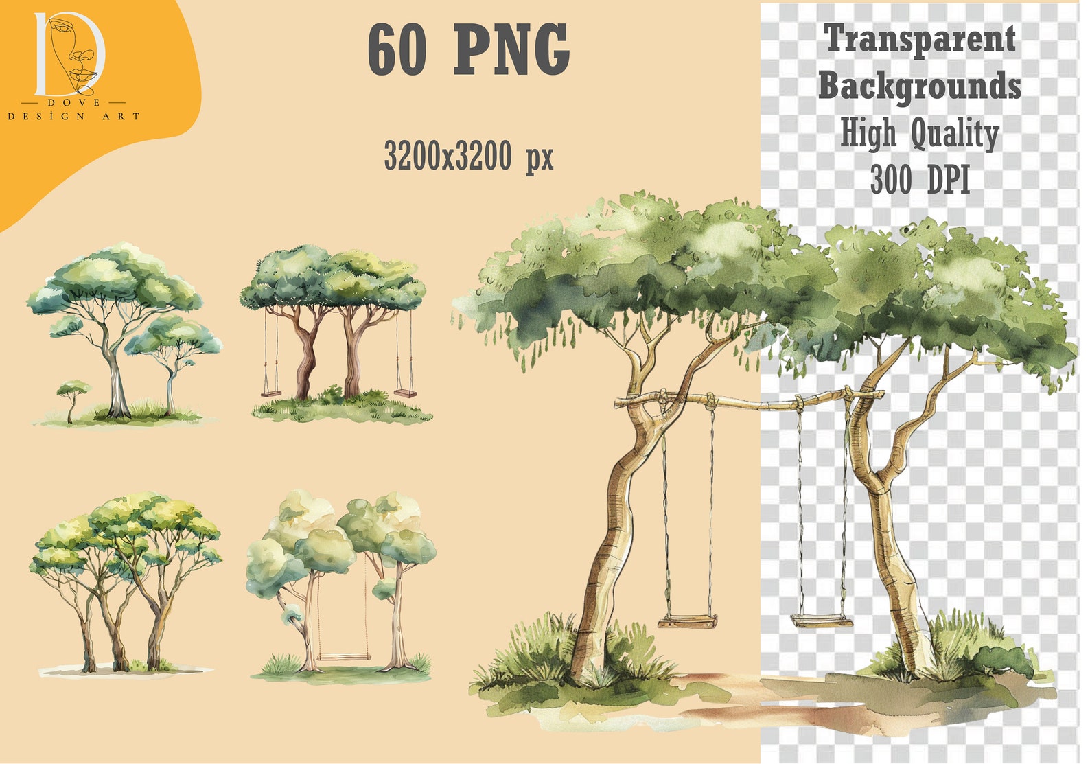 Jungle Adventure Clipart Bundle, Cute Safari Png, Watercolor Animals ...