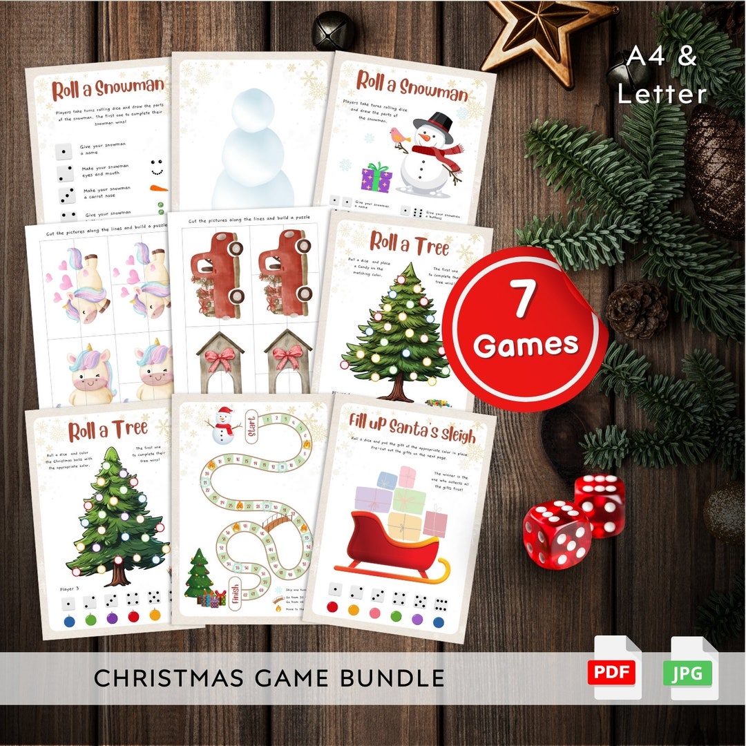 Christmas Party Games. Dice Games for Kids and Adults. Perfect for a ...