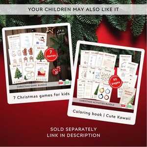 30 Printable Christmas Activities, Kawaii Christmas Coloring Pages ...