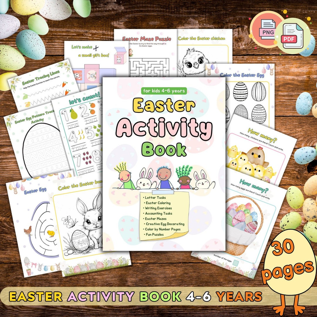 30 actividades de Pascua imprimibles, conjunto de actividades de Pascua ...