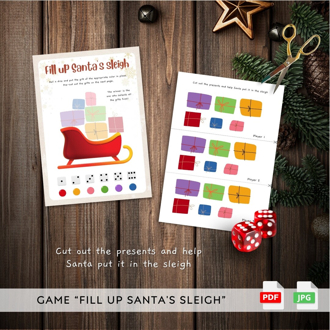 Printable Christmas Game | Winter Activity for Kids and Adults. Perfect ...