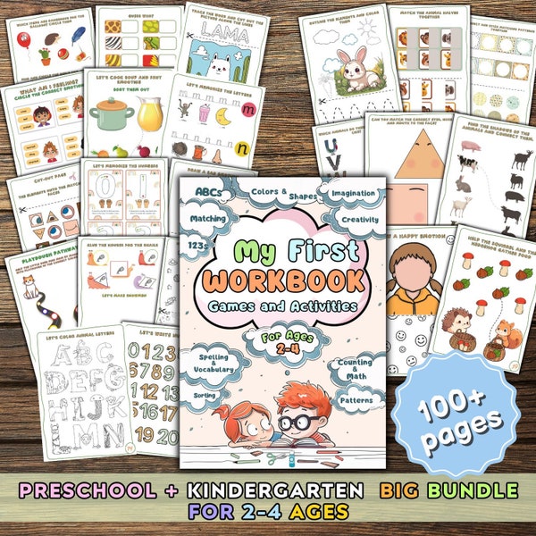 Preschool Workbook - Etsy