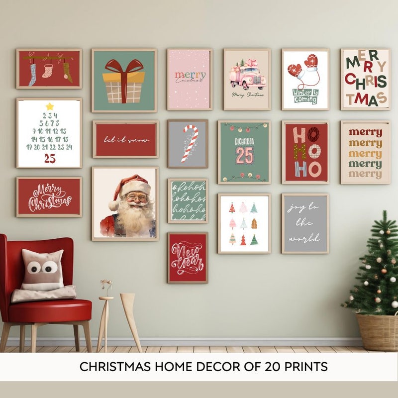 Christmas Printable Wall Art - Etsy