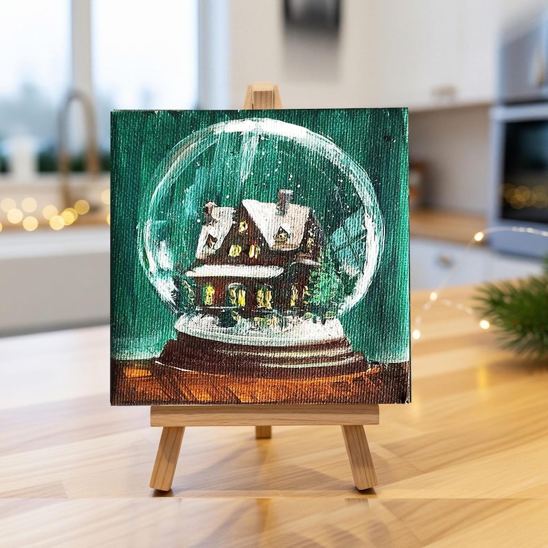 Pintura de Globo de Neve, Presentes de Natal Personalizados para Ele ...