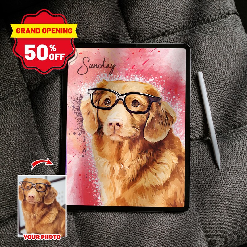 Digital Pet Portrait - Etsy