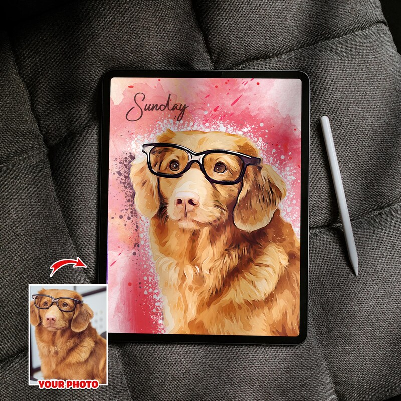 Digital Pet Portrait - Etsy