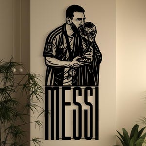 Lionel Messi Wall Art, Messi Metal Wall Art, Football Wall Decor ...
