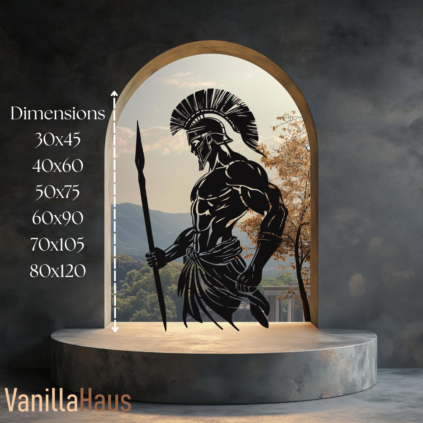 Spartan Warrior Metal Wall Art, Ancient Greek Wall Art, Greek Home ...