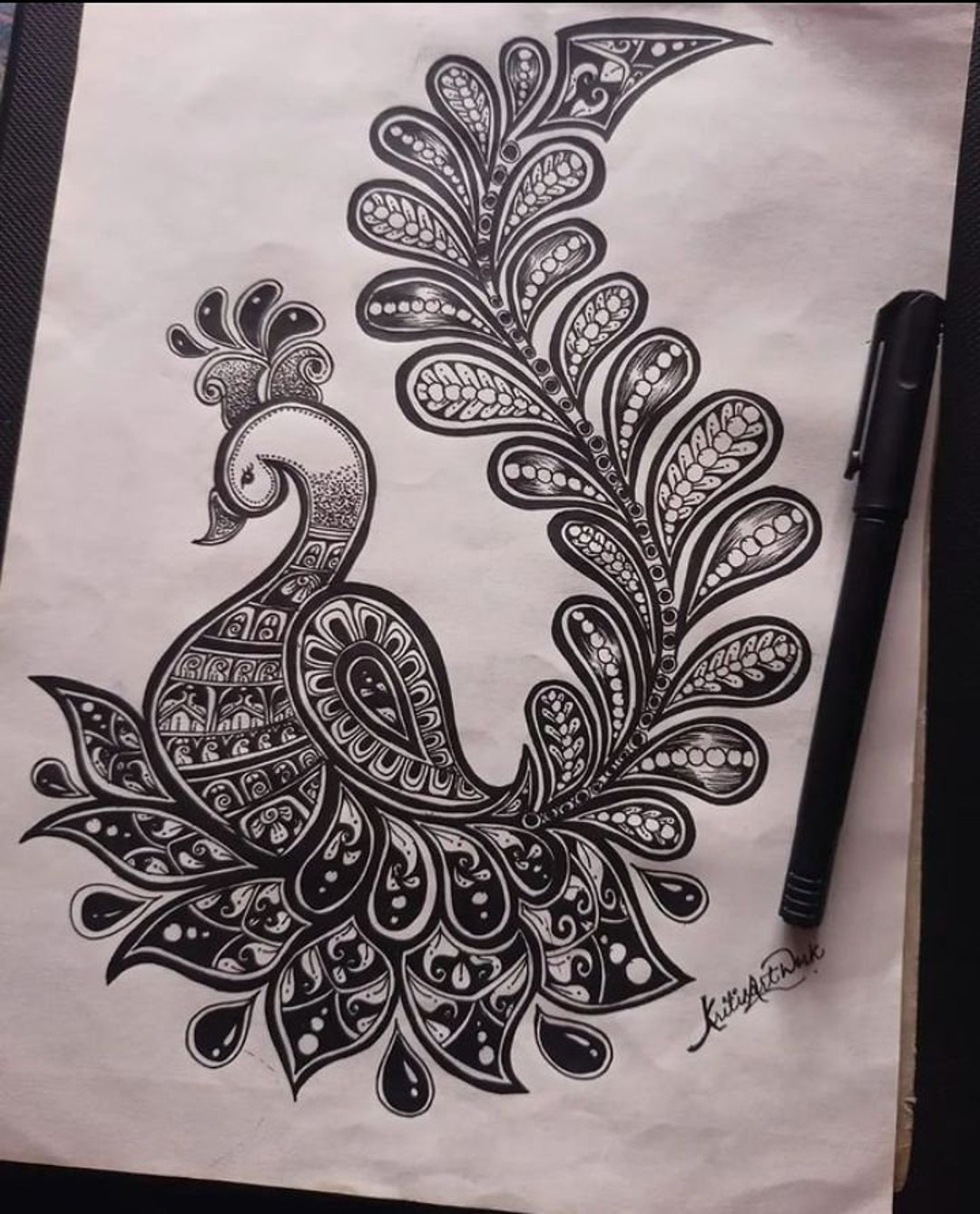 Peacock Mandala Art Handmade Mandala Art for Home Decore A - Etsy