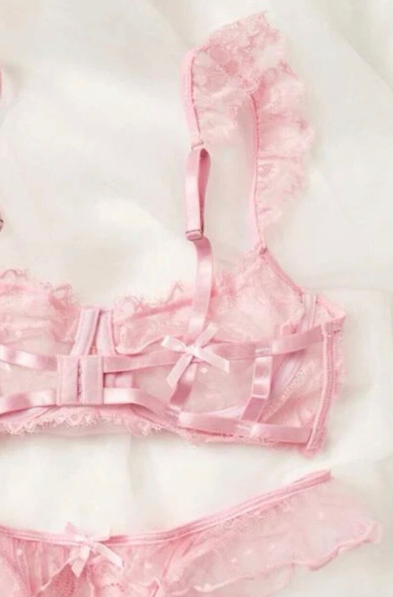 Light Pink Lace Lingerie Set - Etsy