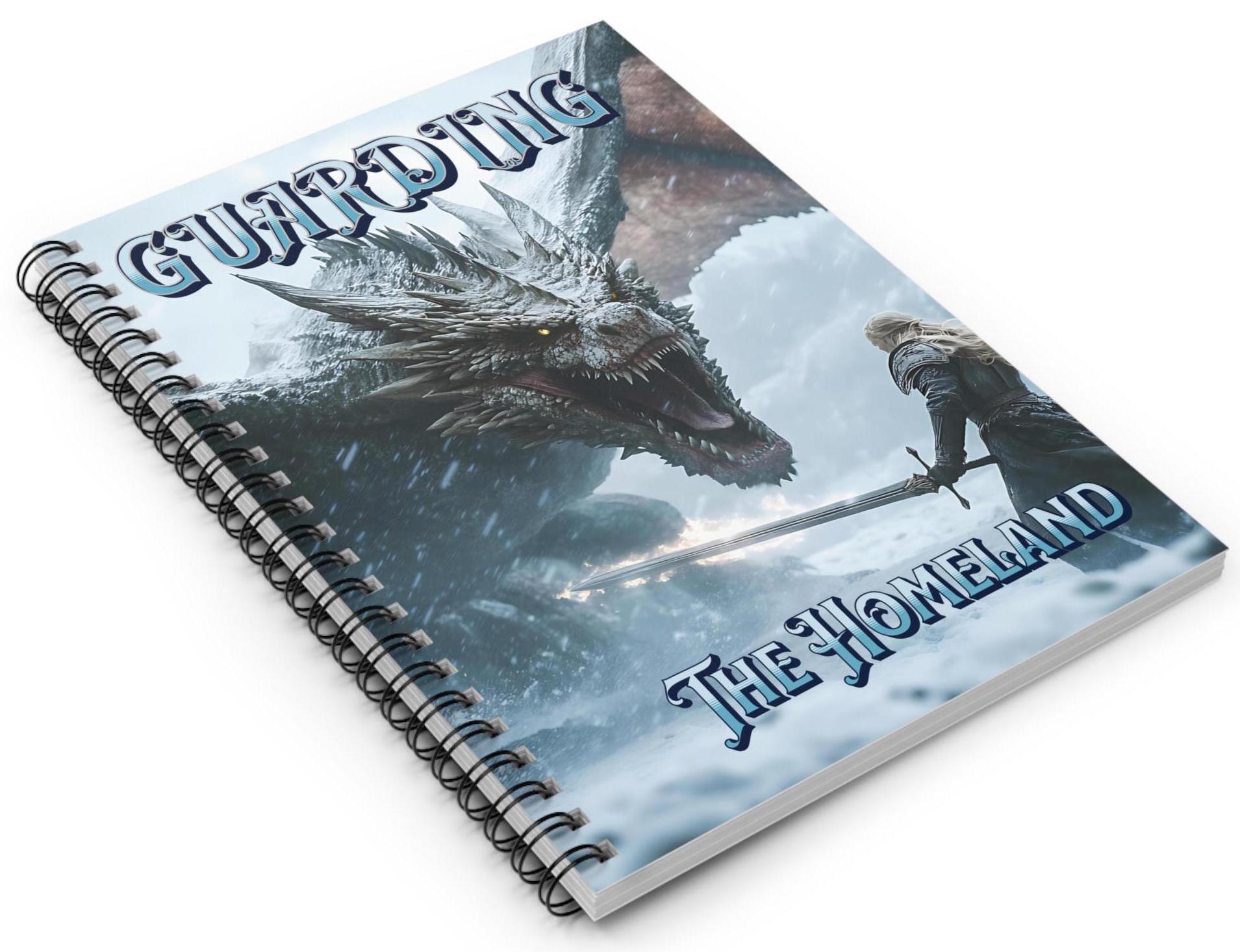 Medieval Warrior Journal, Princess Warrior Fighting Dragon, Flaming ...