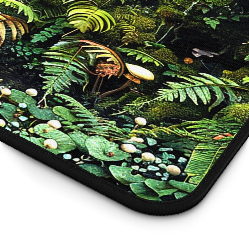 Cottagecore Forest Desk Mat Mushrooms, Flowers, Ferns and Other ...