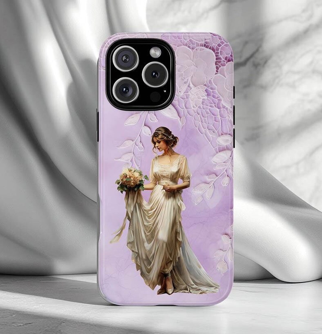Vintage Bride Phone Case, 1920s Bridal Gown, Lace and Satin Decor ...