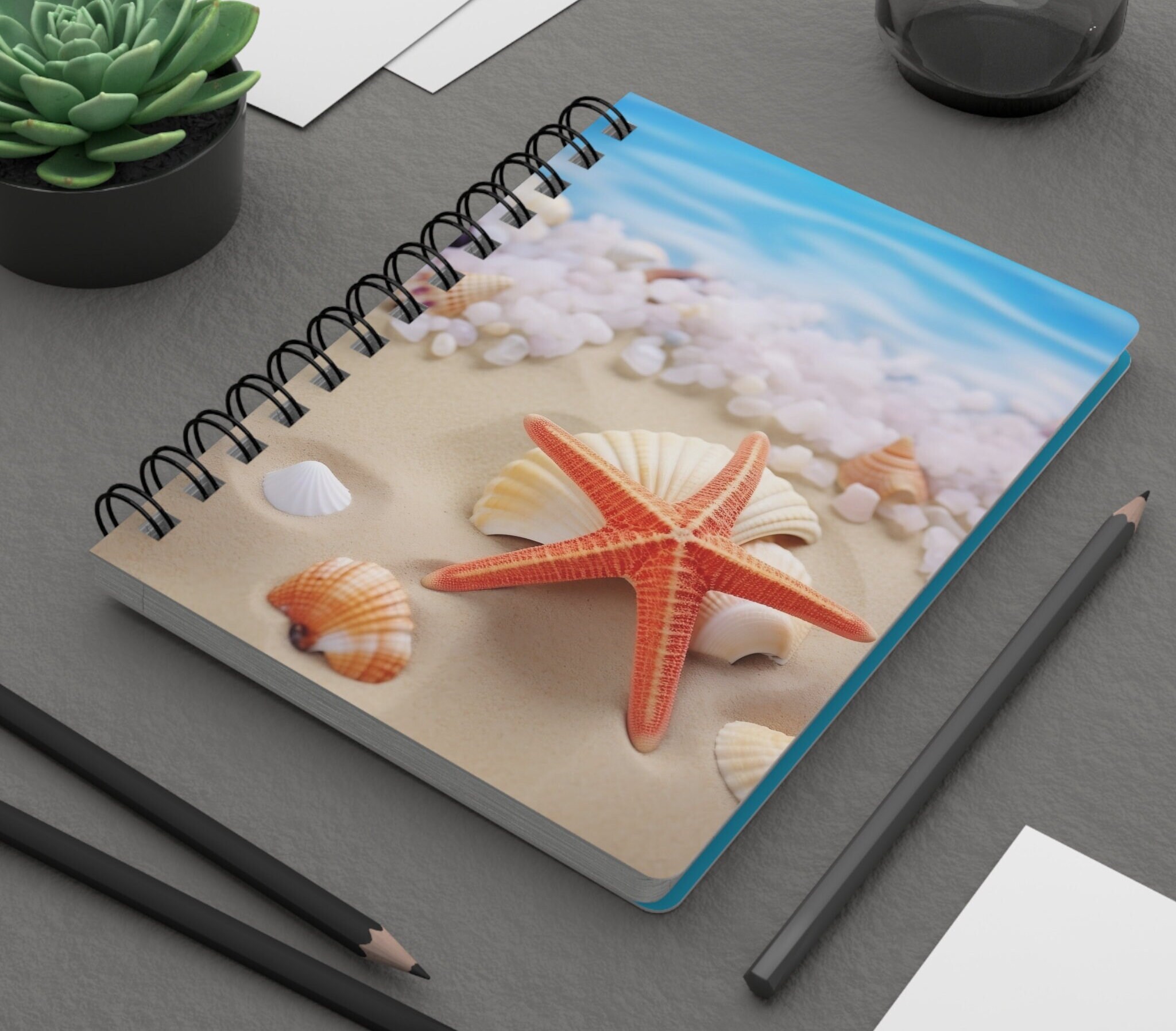 Starfish Beach Notebook With Glossy Laminated Cover, Another Starfish ...