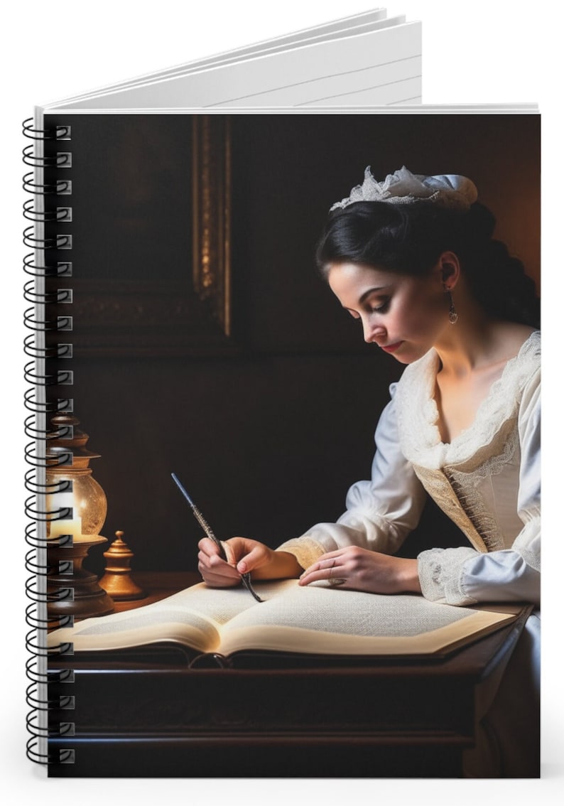 Victorian Notebook, Victorian Woman, Vintage Notebook, Woman Journaling ...