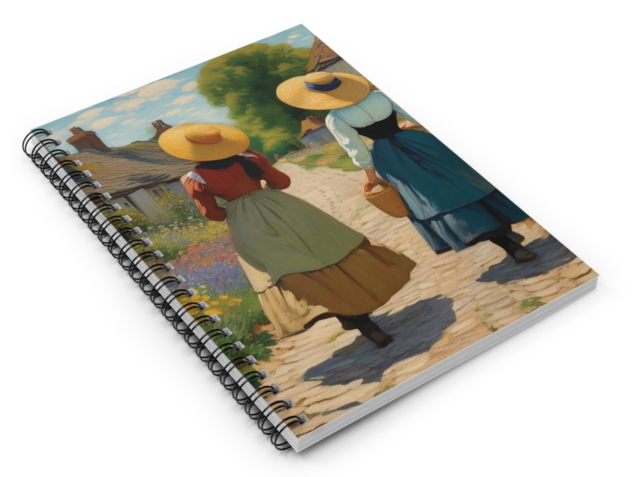 17th Century Women Notebook, Women Walking on Cobblestone Path, 17th ...
