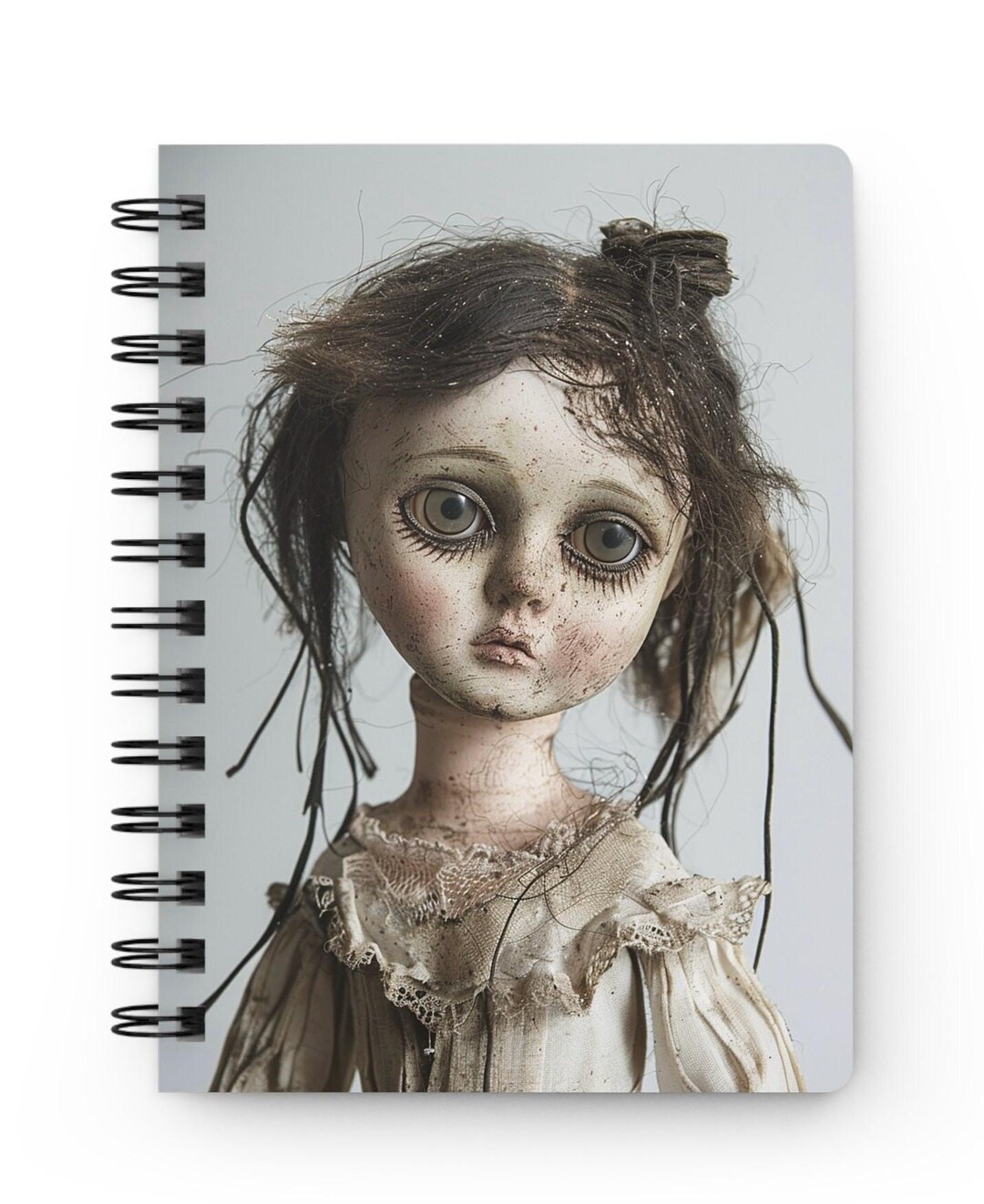Creepy Dolls Notebook, Color Front Back and End Pages, Laminated Front ...