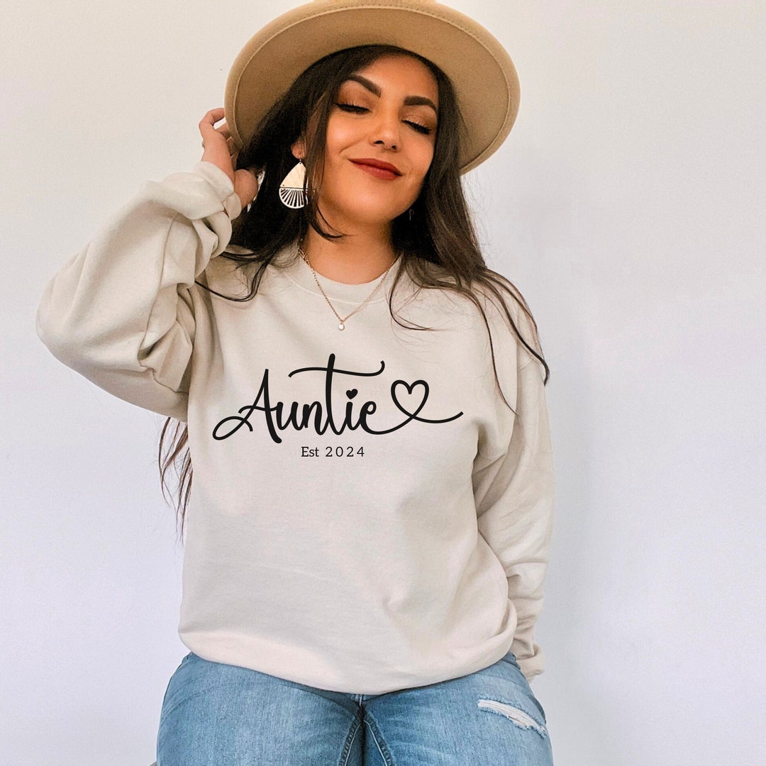Personalized Auntie Sweatshirt, Auntie Birthday Sweater Gift, Sister ...