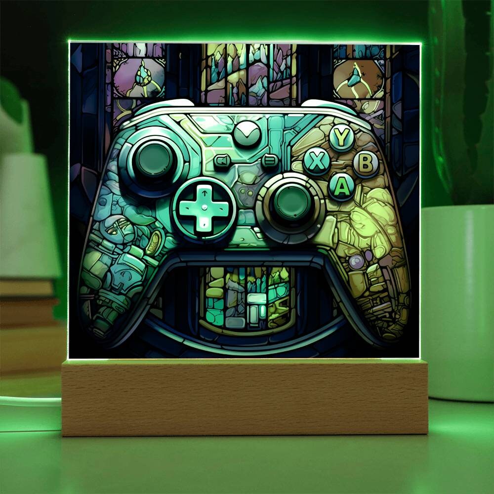 Gaming Controller Stained Glass Acrylic Plaque - Etsy