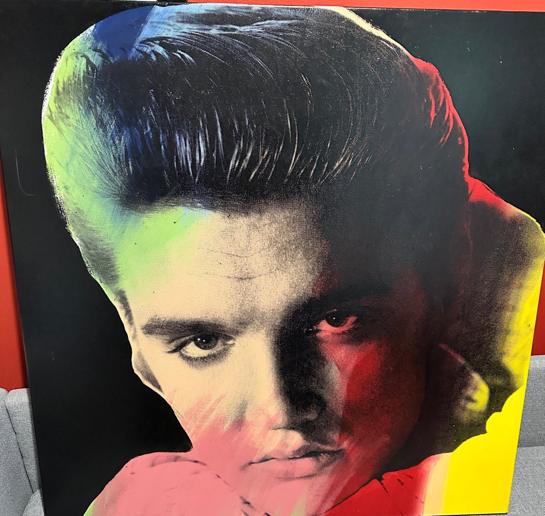 Pop Art Picture Steve Kaufman / Title Elvis I black Original From 1996 ...