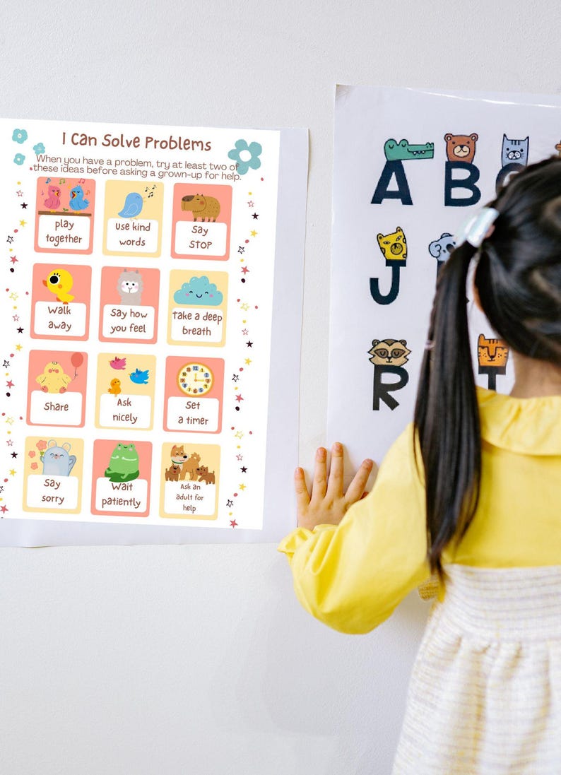 Editable Printable Problem Solving Poster | Calm Corner SEL Chart ...