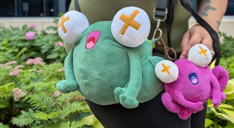 Ribberto the Frog Side Plush Bag - Etsy