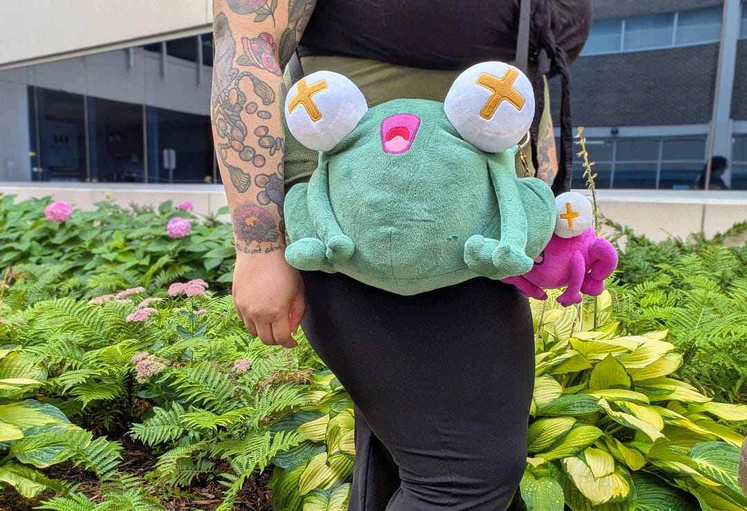 Ribberto the Frog Side Plush Bag - Etsy