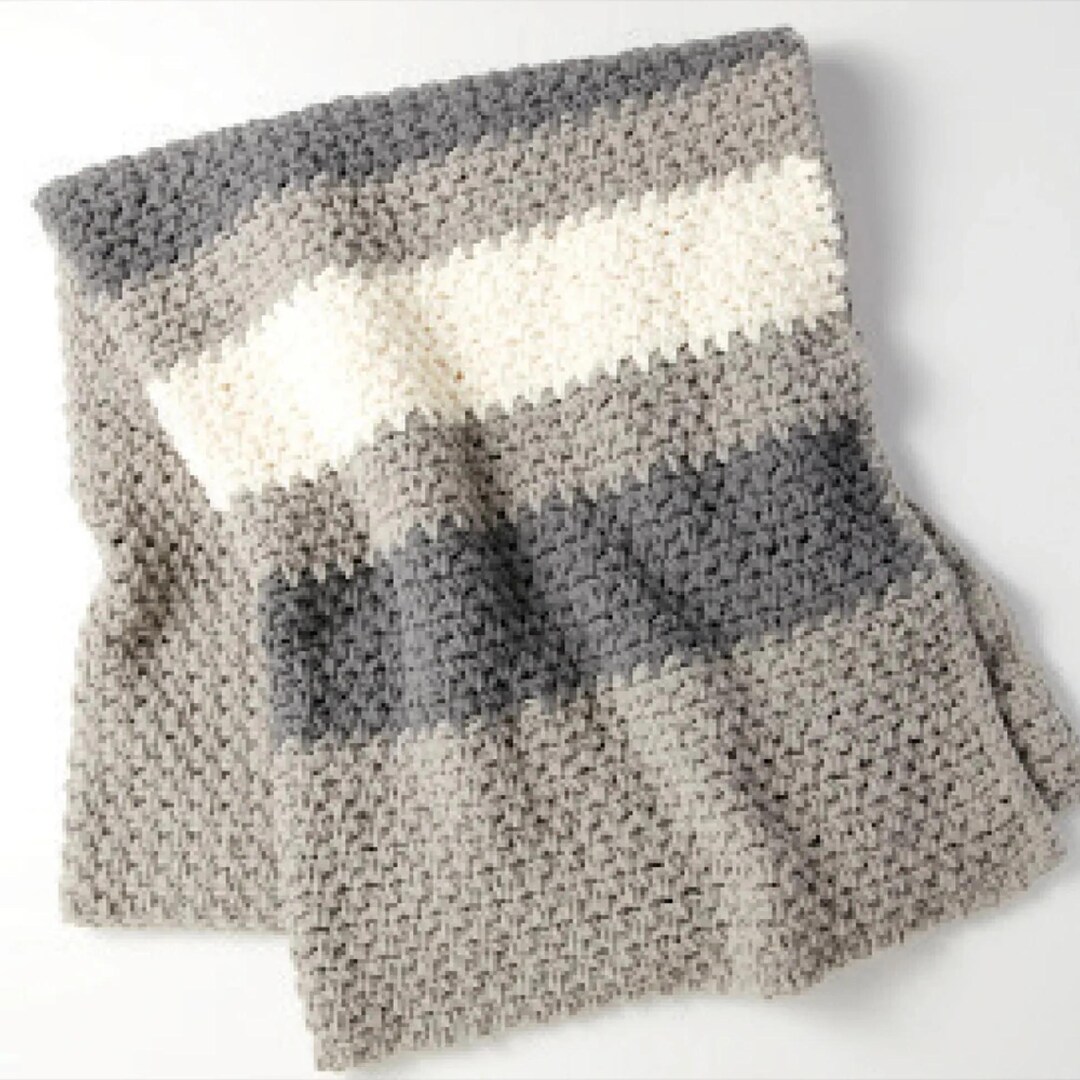 Gray Crochet Blanket Pattern - PDF Tutorial - Etsy