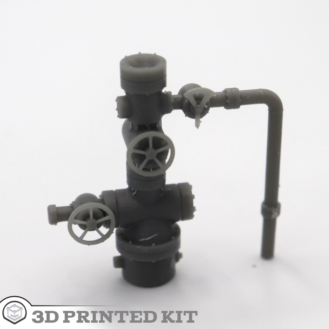 3D Printed Kit 1:87 HO Oil Well Valve Train Model - Etsy