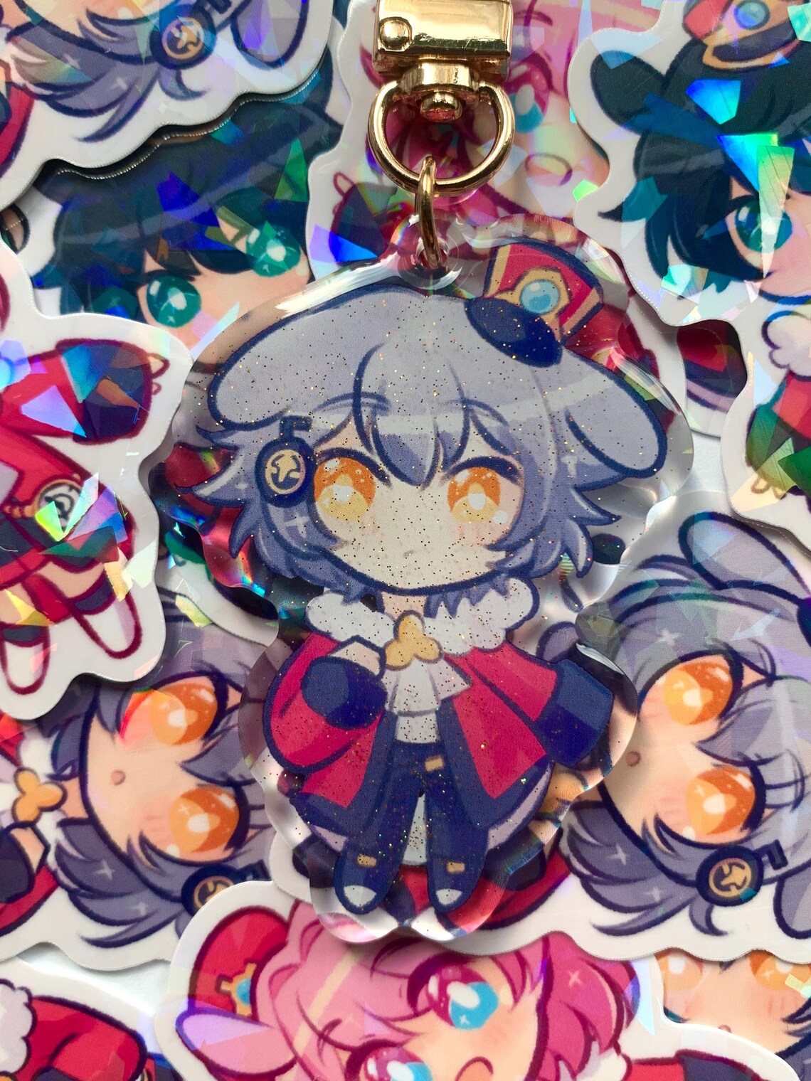 HSR Honkai Star Rail Pompom Acrylic Keychains trailblazer Stelle Caelus ...