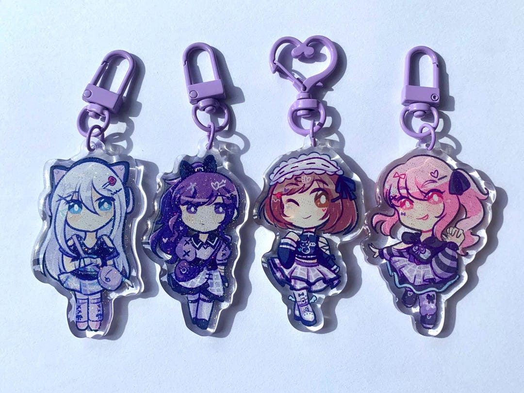 Project Sekai 25:00 at Nightcord Keychains (kanade Yoisaki, Mafuyu ...