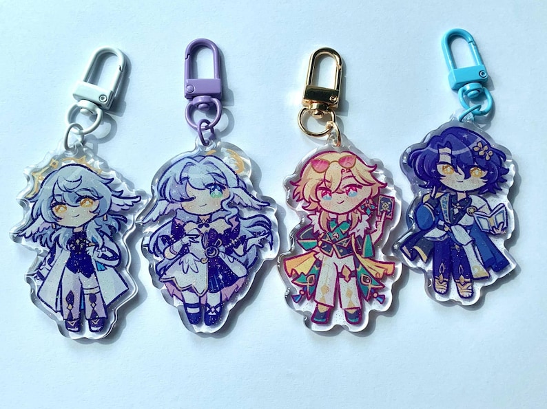 Honkai Star Rail Keychains (sunday, Robin, Aventurine, Dr Ratio ...