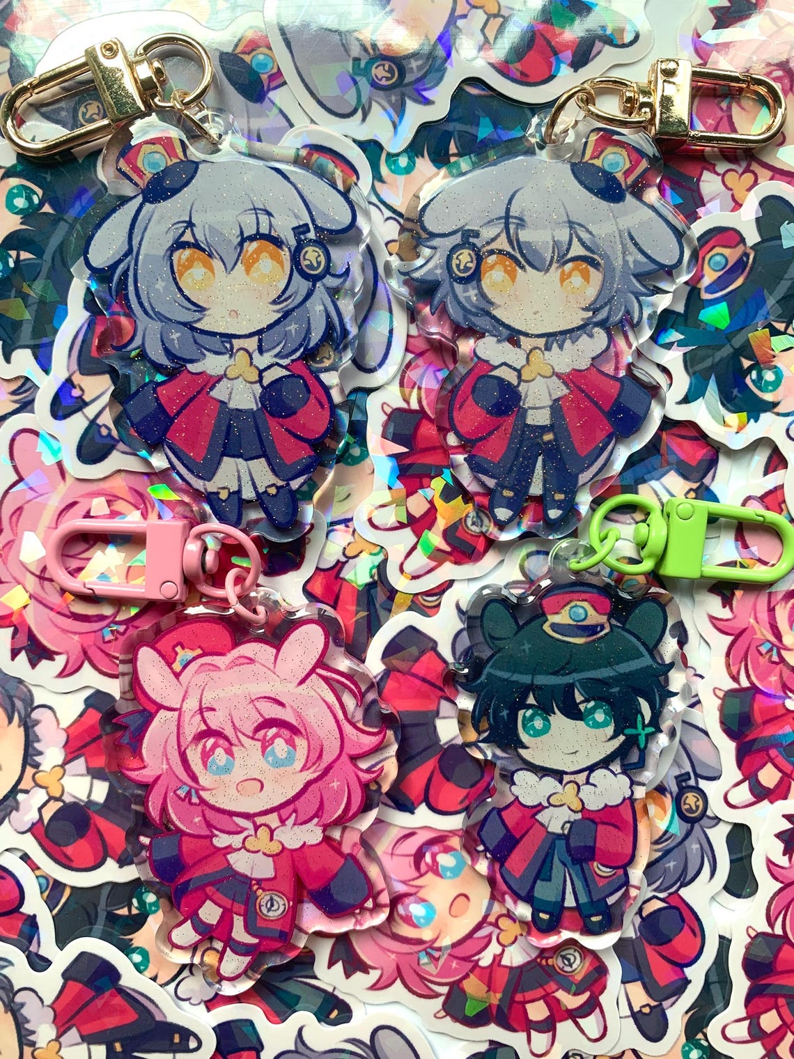 Honkai Star Rail HSR Acrylic Chibi Keychains trailblazer Stelle Caelus ...