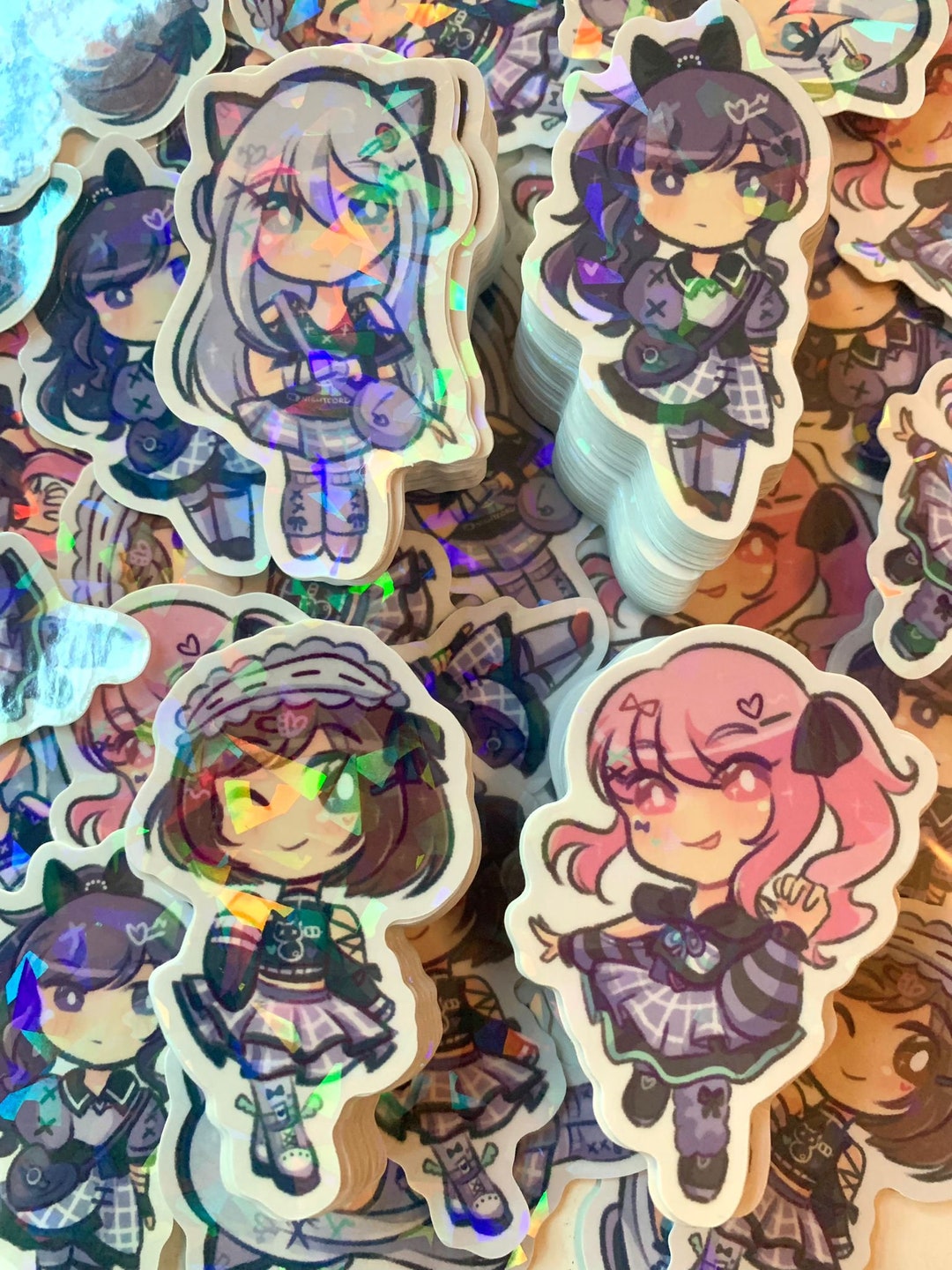 Project Sekai 25ji Nightcord Stickers (kanade Yoisaki, Mafuyu Asahina ...