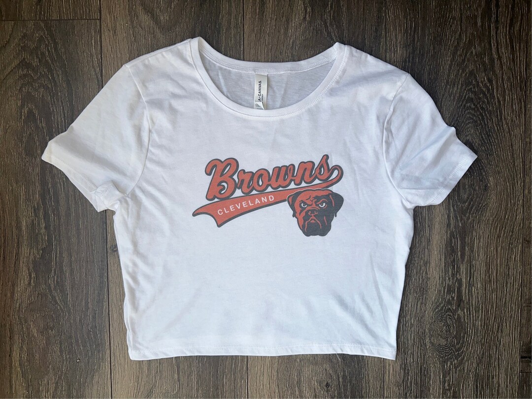 Cleveland Football Old School Crop Top - Etsy