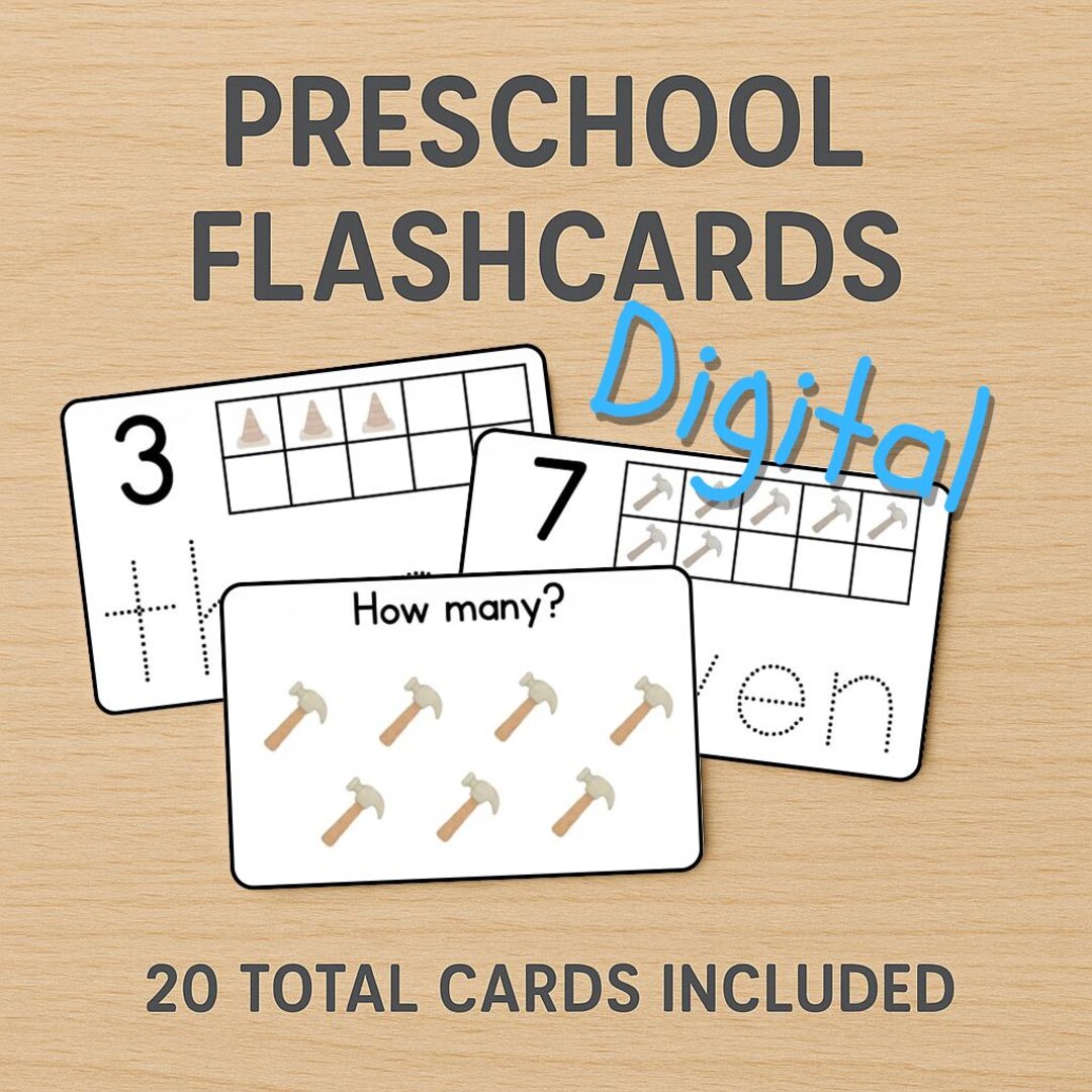 Number Sense Pre-k, Printable Counting Cards for Preschool ...