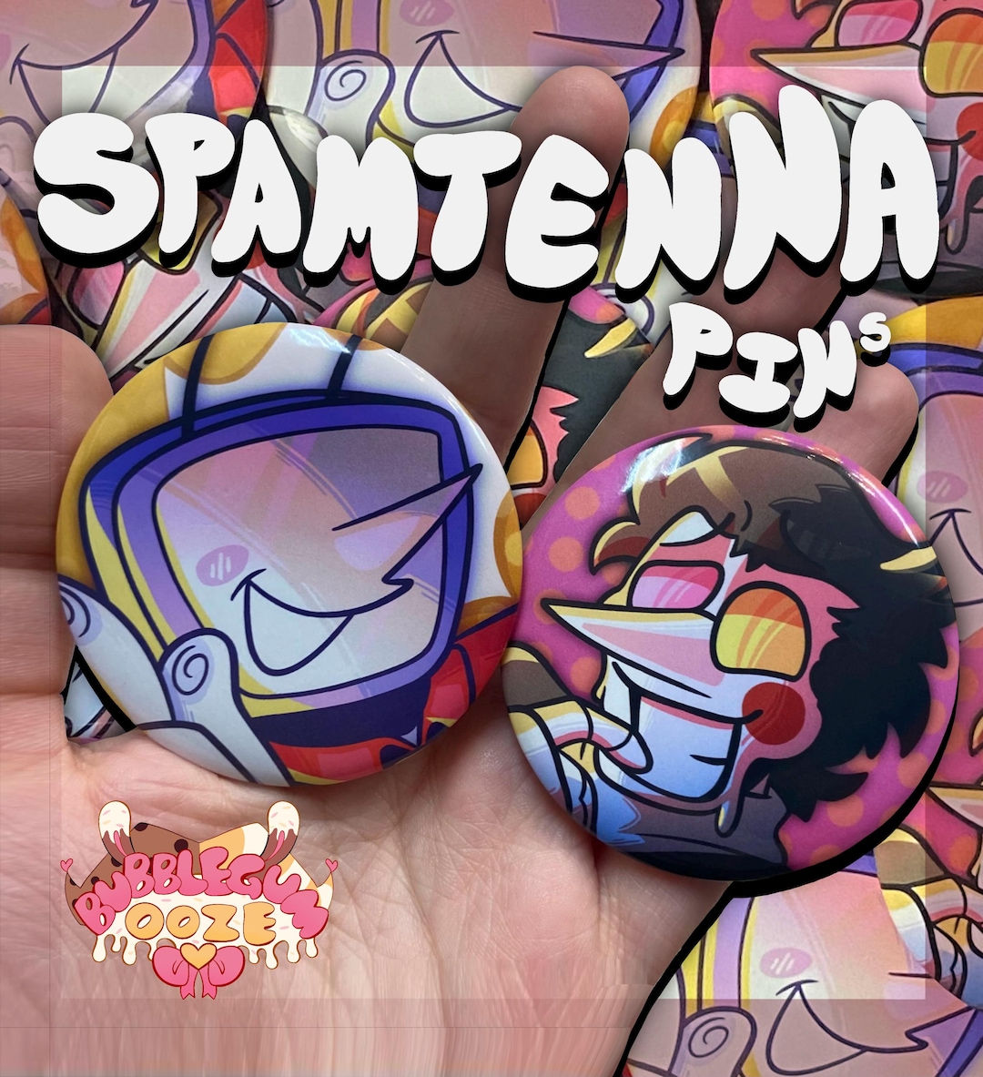 Spamtenna Pins [glossy Pin Badges / Buttons] - Spamton and Tenna ...